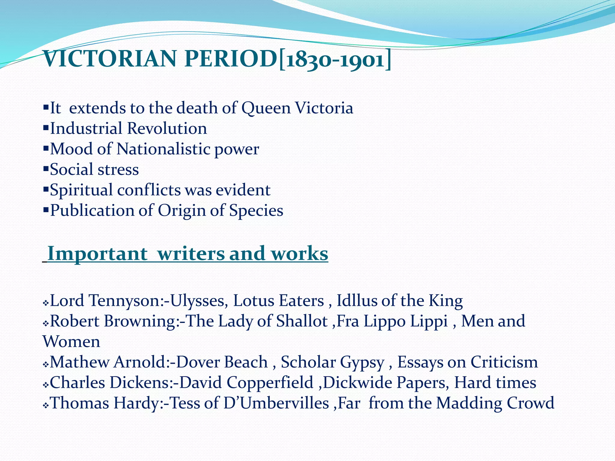 Ages of English Literature | PPTX