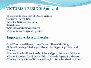 Ages of English Literature | PPTX