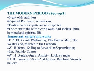 Ages of English Literature | PPTX