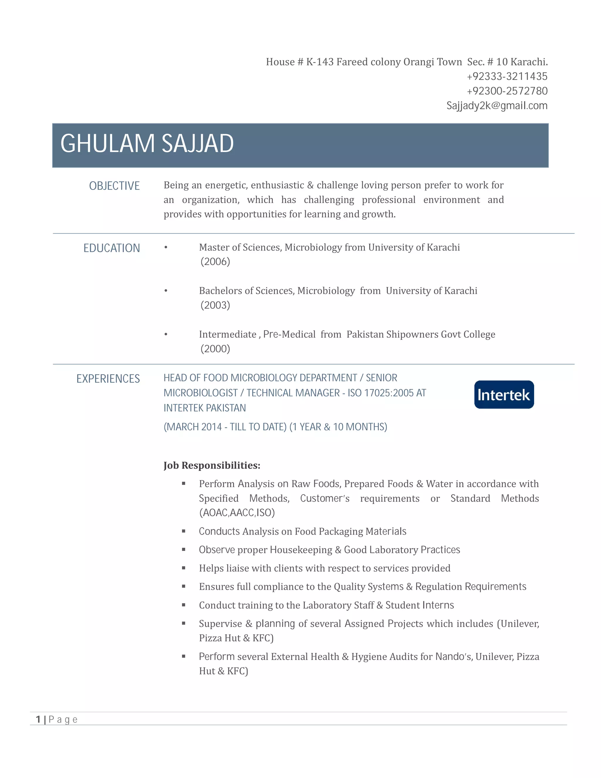 Sajjad resume | PDF