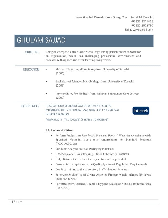Sajjad resume | PDF