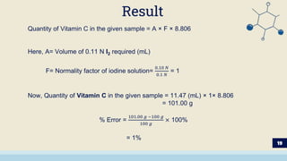 Estimation of Vitamin C by iodine titration .pptx
