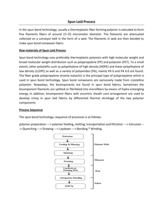 Spun Laid Process, Melt Blown Process, Differences between spun laid ...