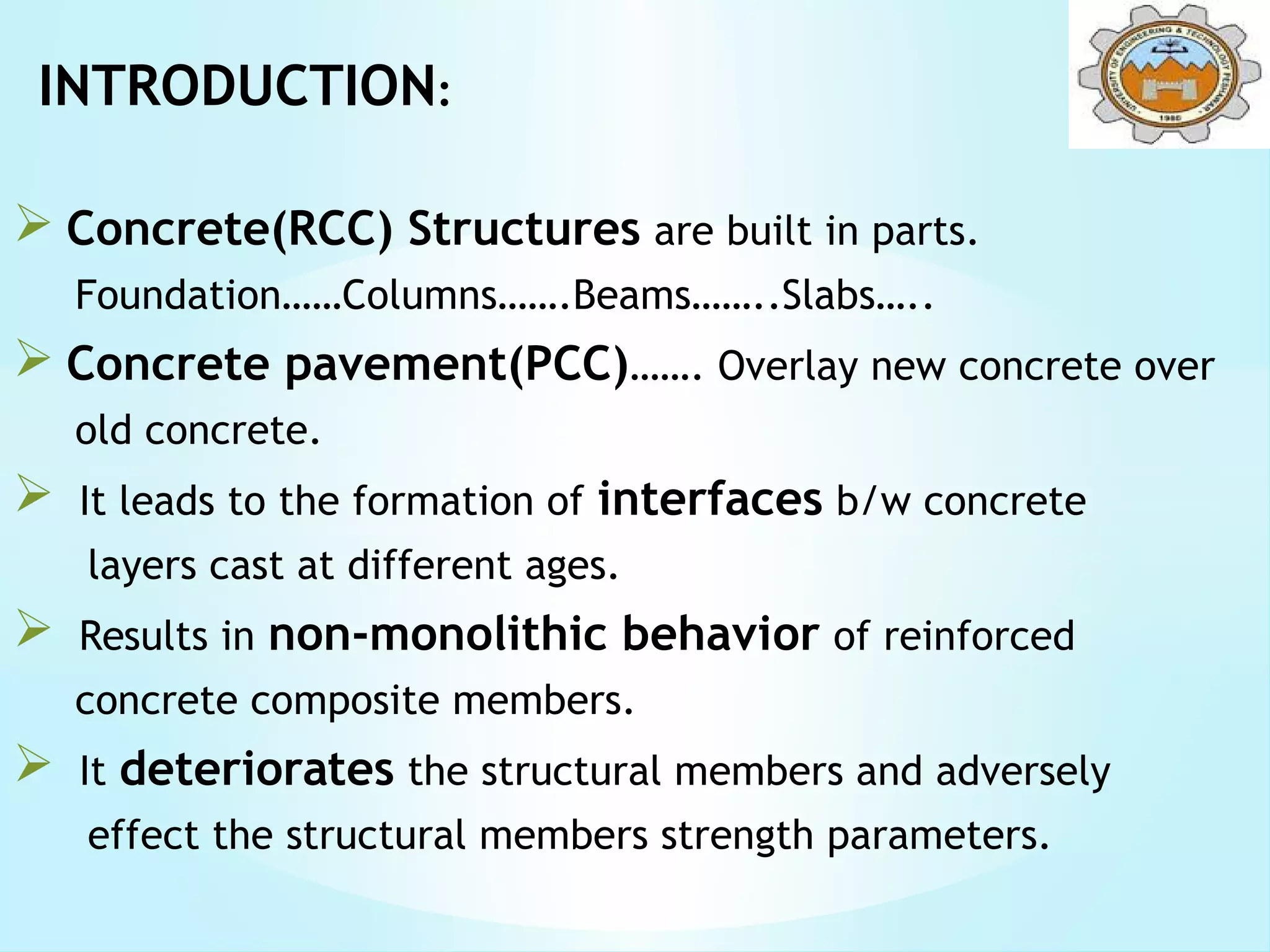 Bonding old and new concrete | PDF