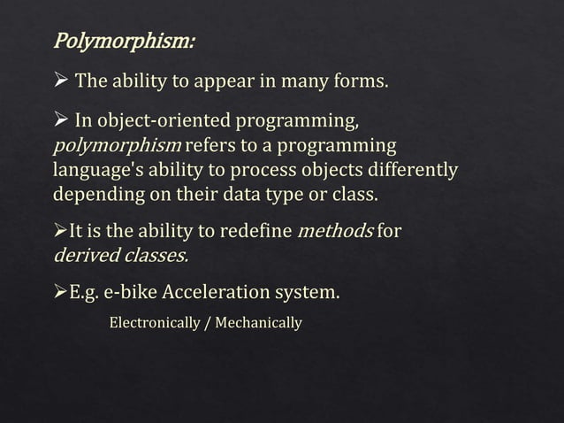 object oriented Programming ppt | PPTX