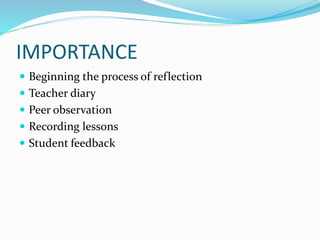 REFLECTIVE TEACHING | PPTX