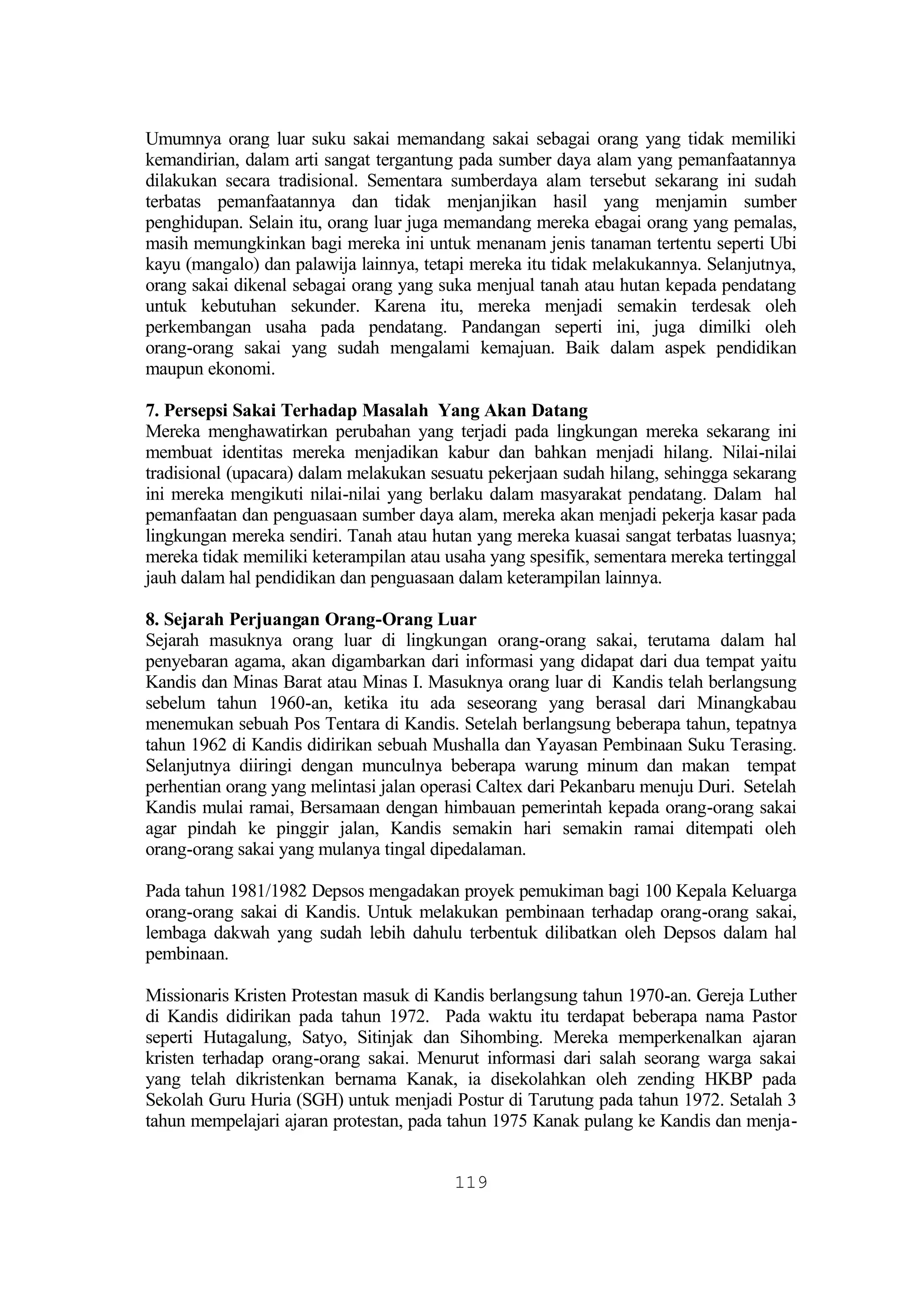 Profil Suku Sakai - Riau | PDF