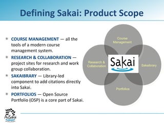 Keynote Address: Strategic Perspectives on an Exciting Future with Sakai | PPT