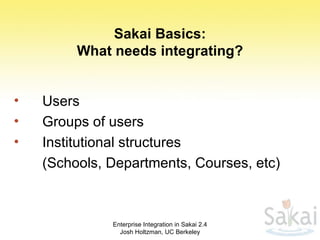 Sakai Enterprise Integration[1] | PPT