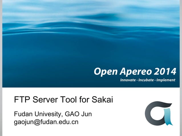 Sakai FTP Server Tool | PPT