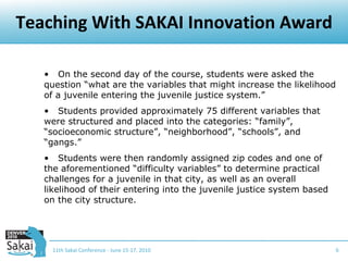 Sakai presentation (bowman) | PPT | Education