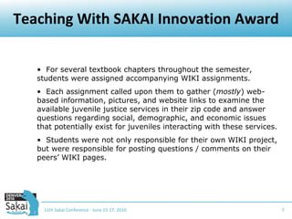 Sakai presentation (bowman) | PPT | Education