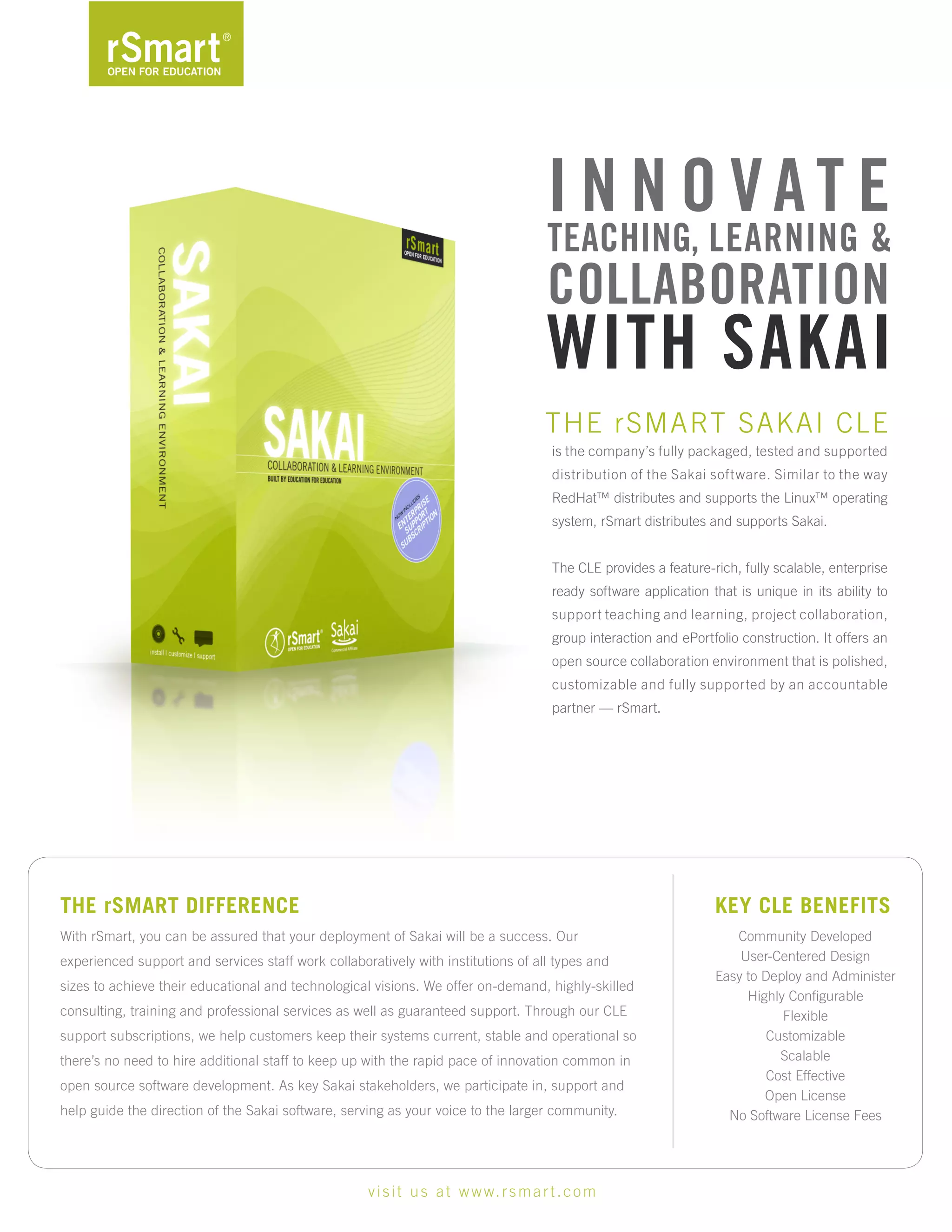 Innovate teaching, learning and collaboration with Sakai | PDF