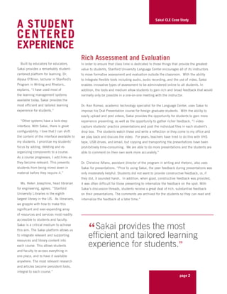 Stanford University Sakai Case Study | PDF