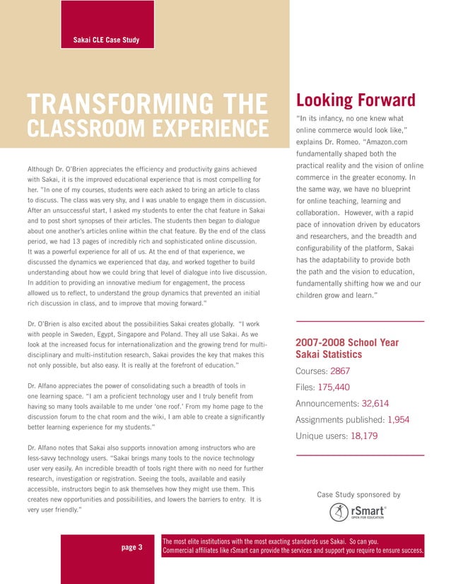 Stanford University Sakai Case Study | PDF