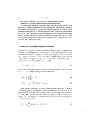 Nonlinear Stochastic Optimization by the Monte-Carlo Method | PDF | Physics | Science