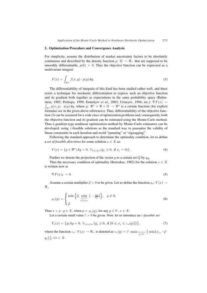 Application Of The Monte Carlo Method To Nonlinear Stochastic Optimiz…
