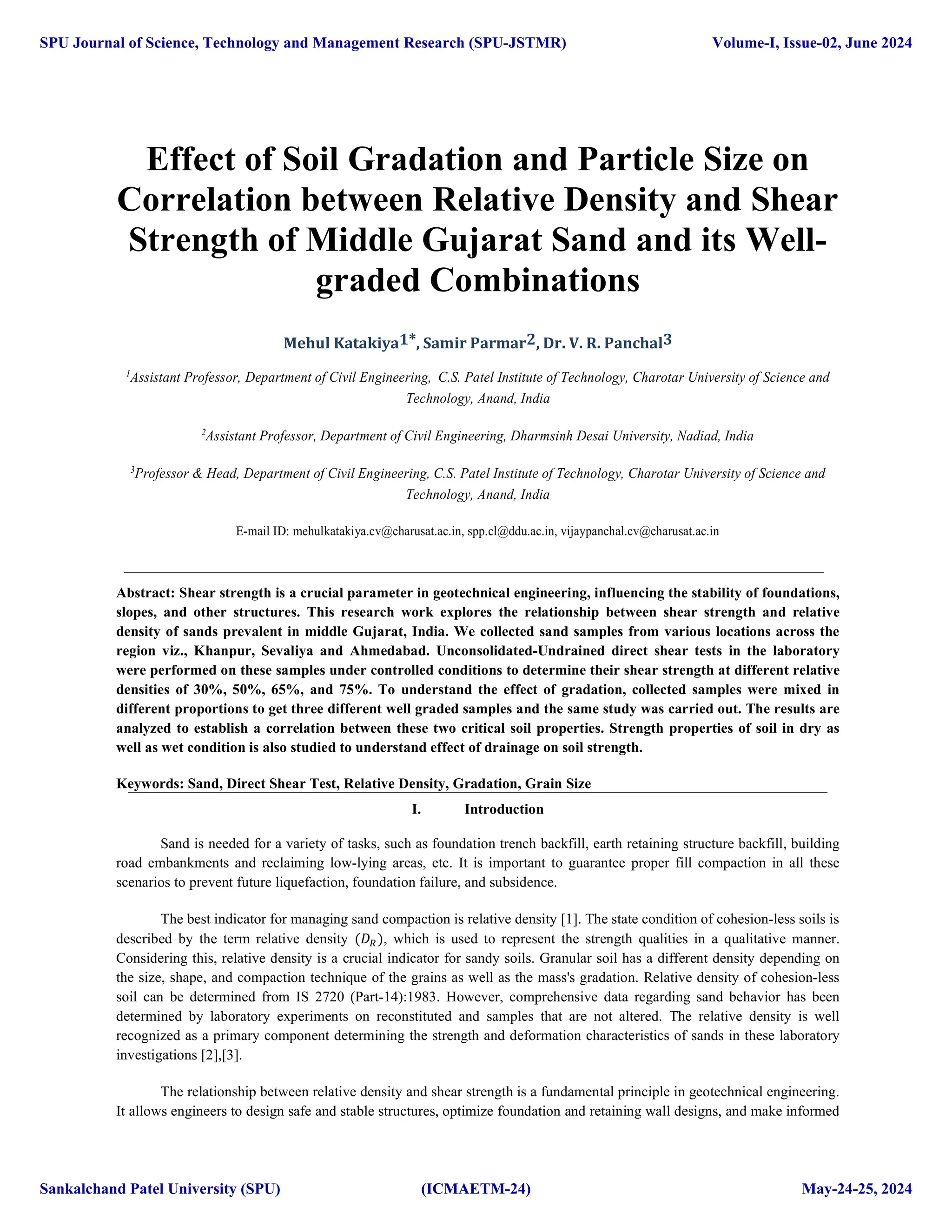 Effect of Soil Gradation and Particle Size on Correlation between ...