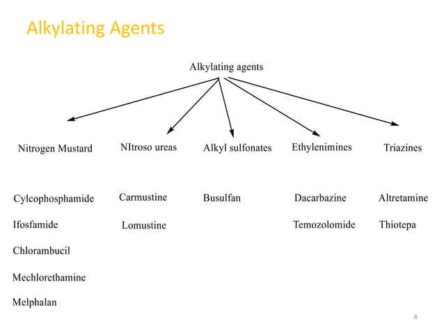 Synthesis of Alkylating agents | PPTX | Cancer | Diseases and Conditions