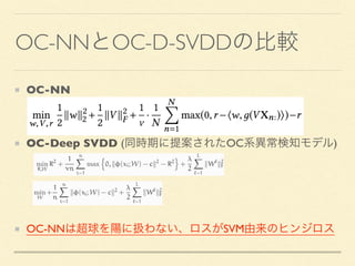 論文紹介 Anomaly Detection using One-Class Neural Networks (修正版 | PPT