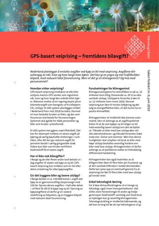Saken forklart: GPS-basert veiprising - fremtidens bilavgift? | PDF