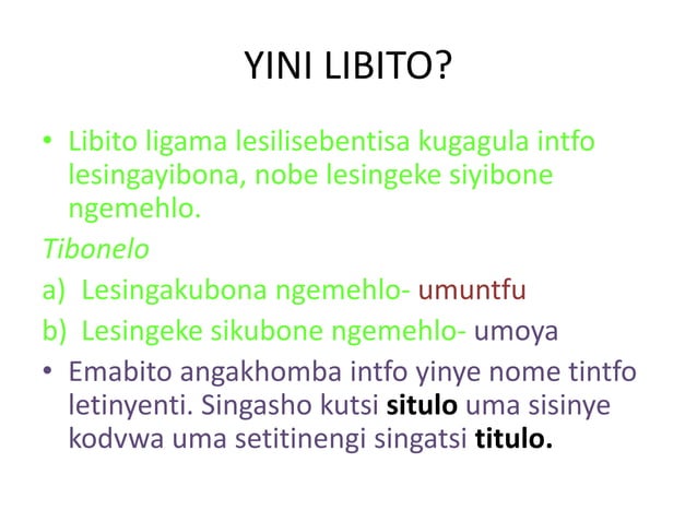 Sakhiwo selibito | PPT | Free Download