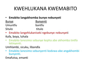 Sakhiwo selibito | PPTX