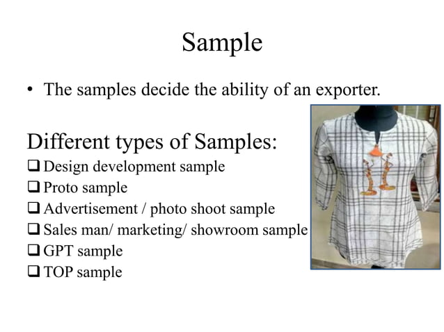 Presentation on Garments Process | PPTX | Needlework | Arts and Crafts