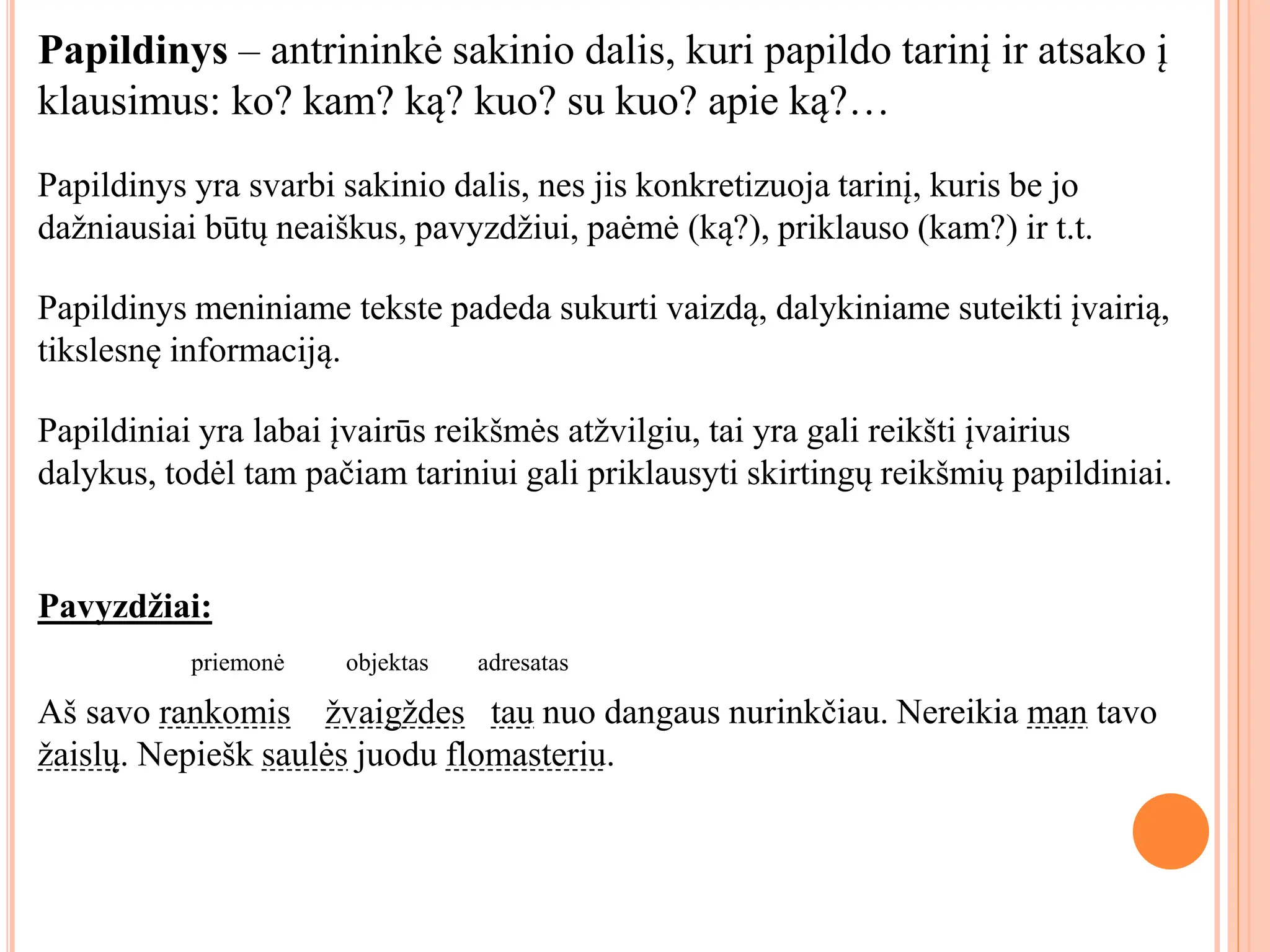 lietuvių kalba sakinio dalys, sakinio dalys.ppsx