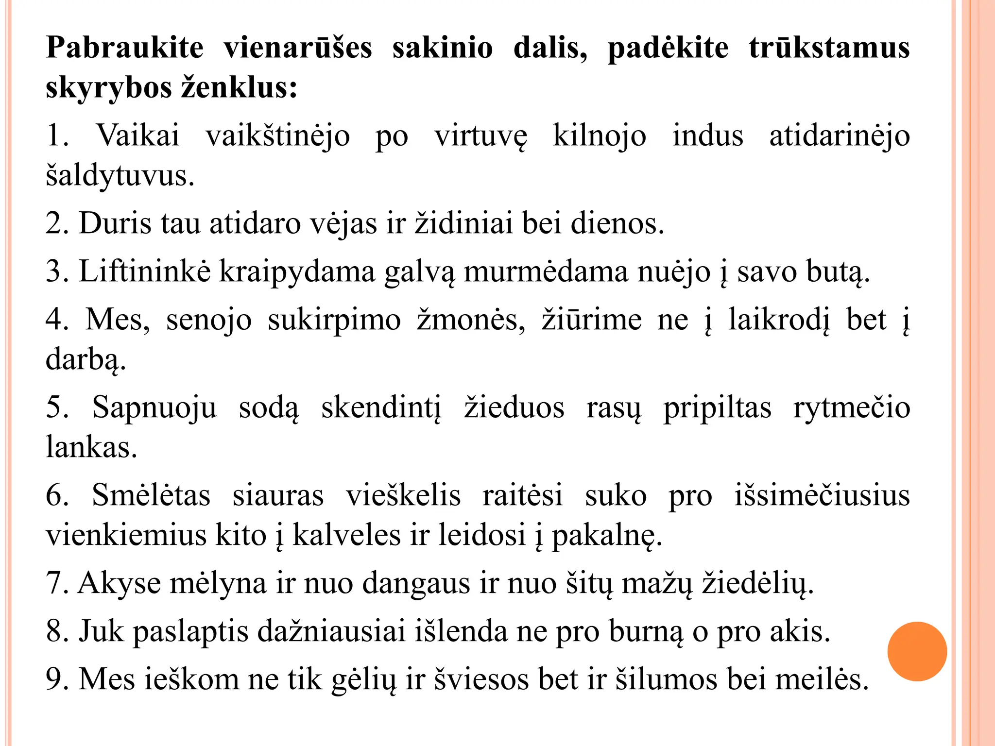lietuvių kalba sakinio dalys, sakinio dalys.ppsx
