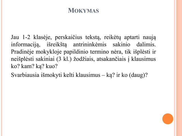 lietuvių kalba sakinio dalys, sakinio dalys.ppsx