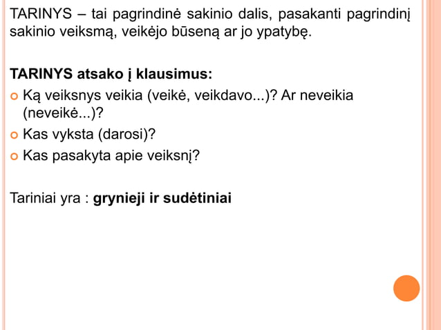 lietuvių kalba sakinio dalys, sakinio dalys.ppsx