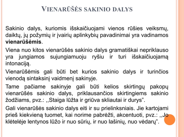 lietuvių kalba sakinio dalys, sakinio dalys.ppsx