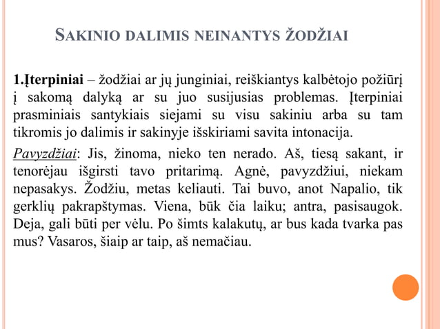 lietuvių kalba sakinio dalys, sakinio dalys.ppsx