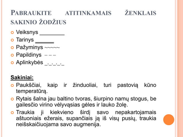 lietuvių kalba sakinio dalys, sakinio dalys.ppsx