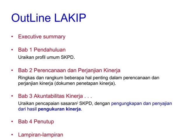 SAKIP (Sistem Akuntabilitas Kinerja Instansi Pemerintah) | PPT