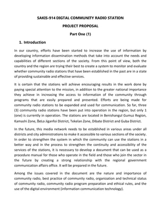 SAKIS-914 COMMUNITY RADIO STATION Modul By (Kedir Adem Mohammed).pdf | Public Radio | Talk Radio