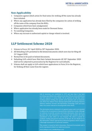S&A Knowledge Series - Company fresh start scheme 2020 | PDF