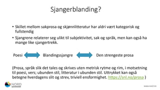 Sakprosa i skolen | PPTX