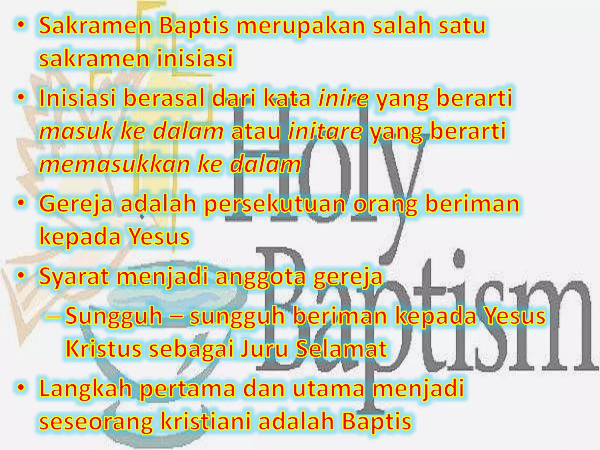 Sakramen Baptis | PPTX