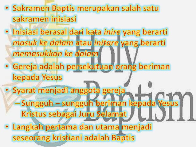 Sakramen Baptis | PPTX