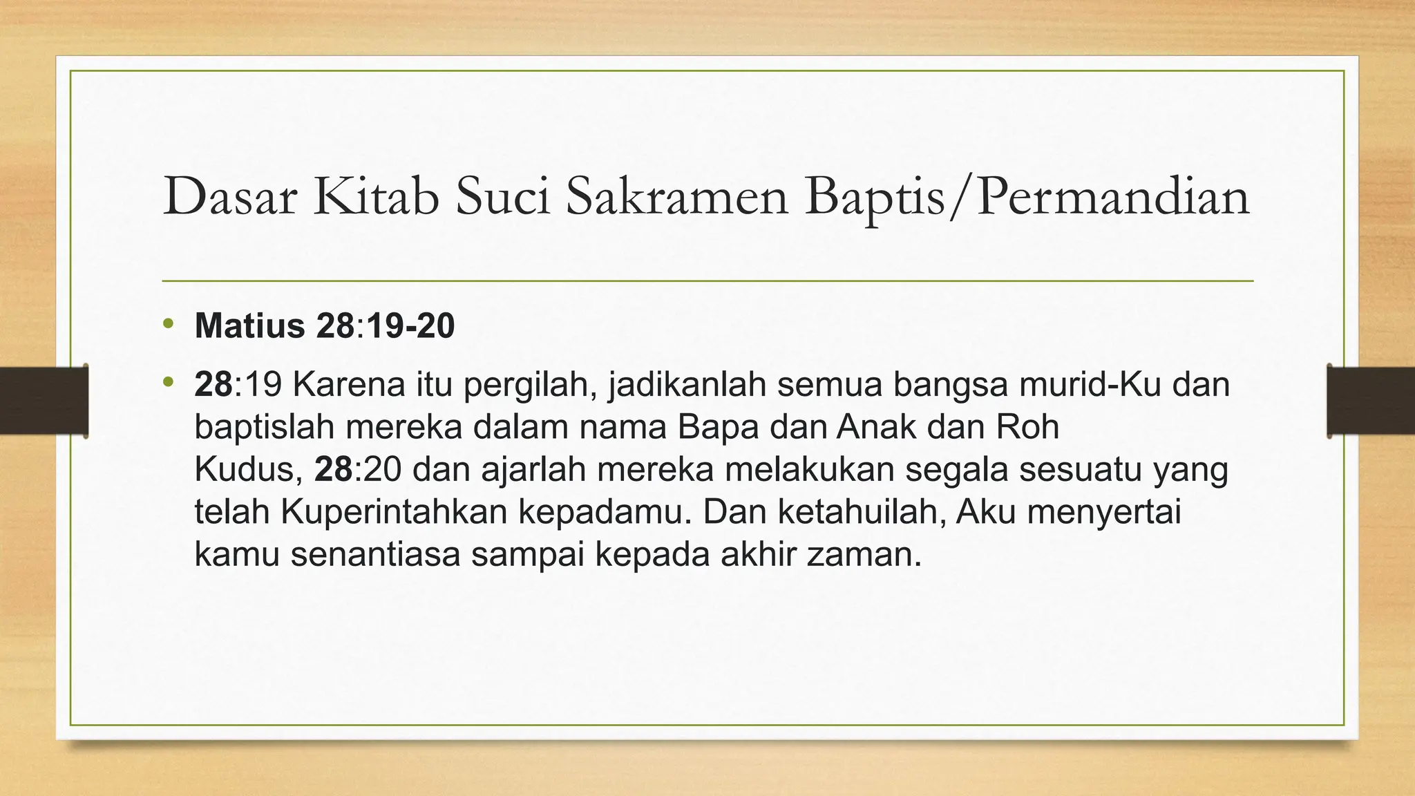 SAKRAMEN BAPTIS makna dan arti dari sini | PPTX