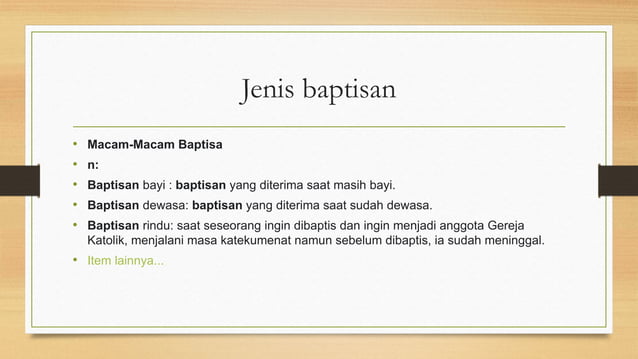 SAKRAMEN BAPTIS makna dan arti dari sini | PPTX