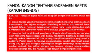 Sakramen Inisiasi Menurut KHK | PPTX
