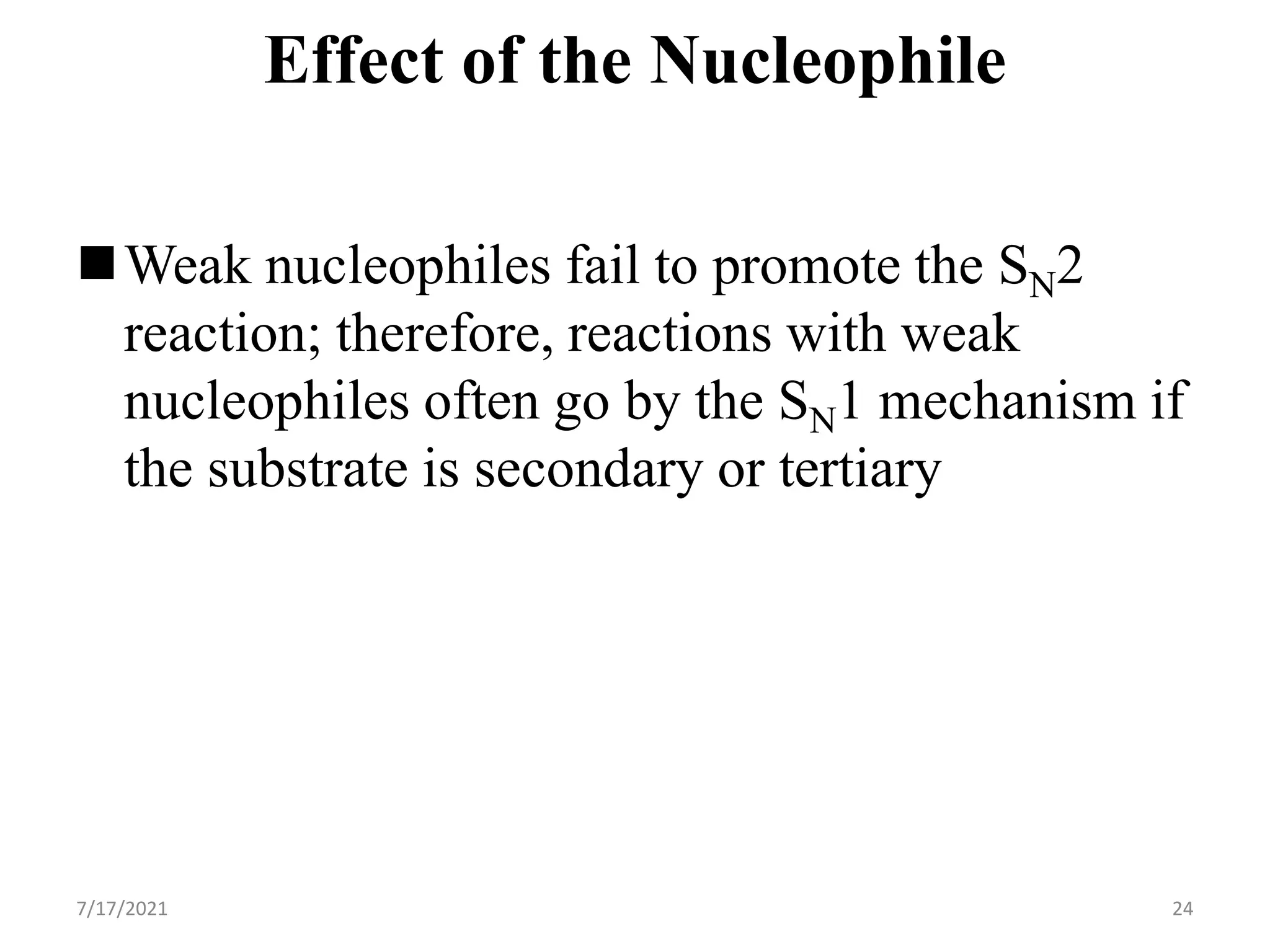 Nucleophilic substitution reactions | PPTX