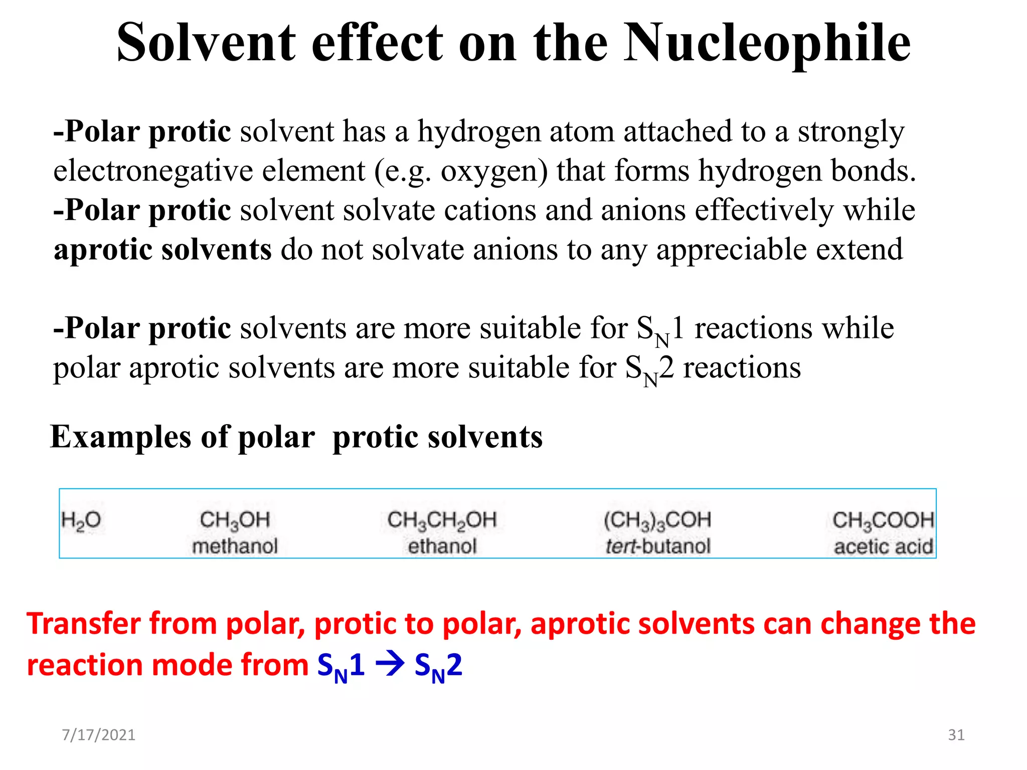 Nucleophilic substitution reactions | PPTX
