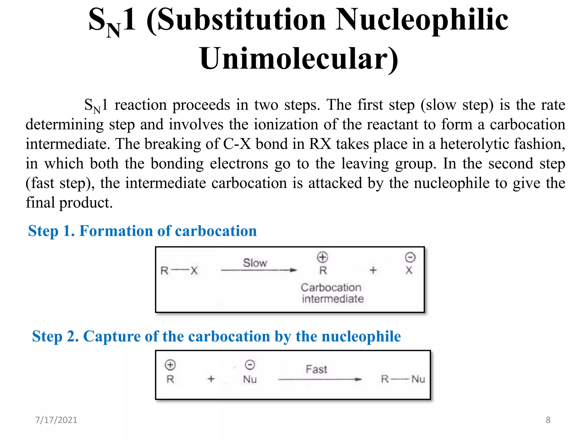Nucleophilic substitution reactions | PPTX