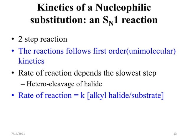 Nucleophilic substitution reactions | PPTX