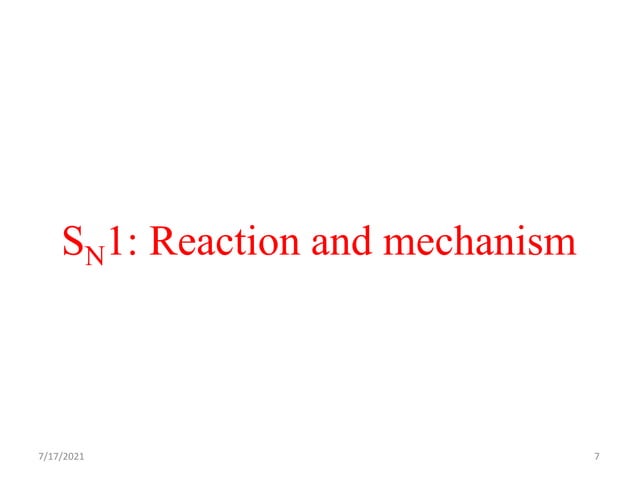 Nucleophilic substitution reactions | PPTX