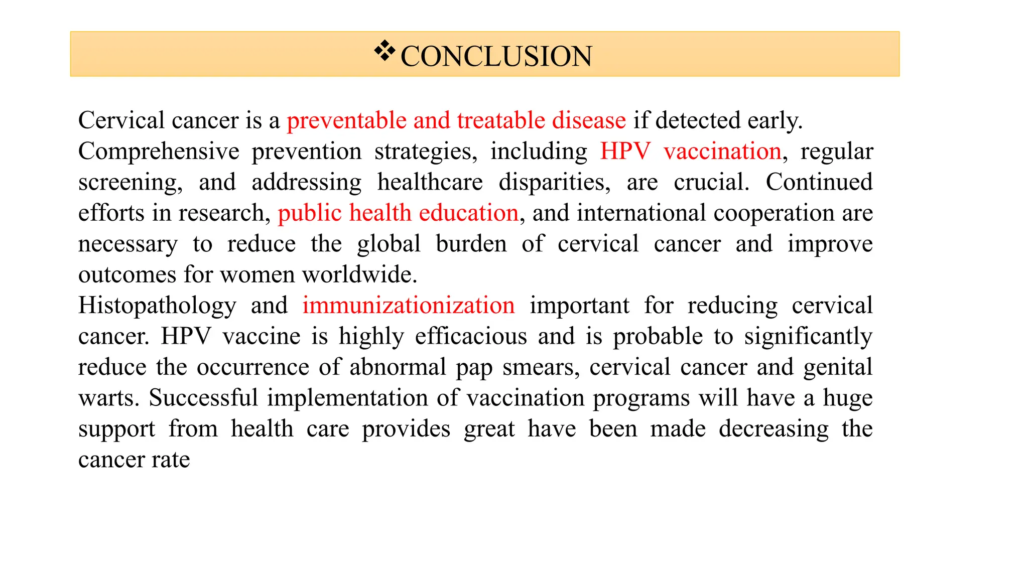 A Comprehensive Review of Cervical Cancer | PPTX